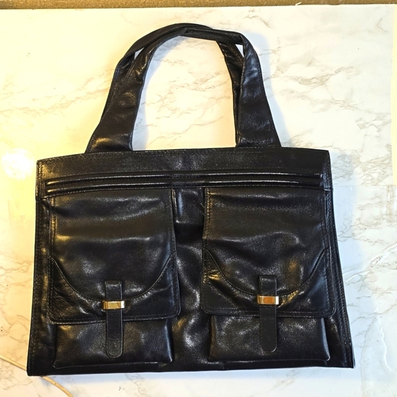 Vintage | Bags | Vintage Black Hand Bag | Poshmark